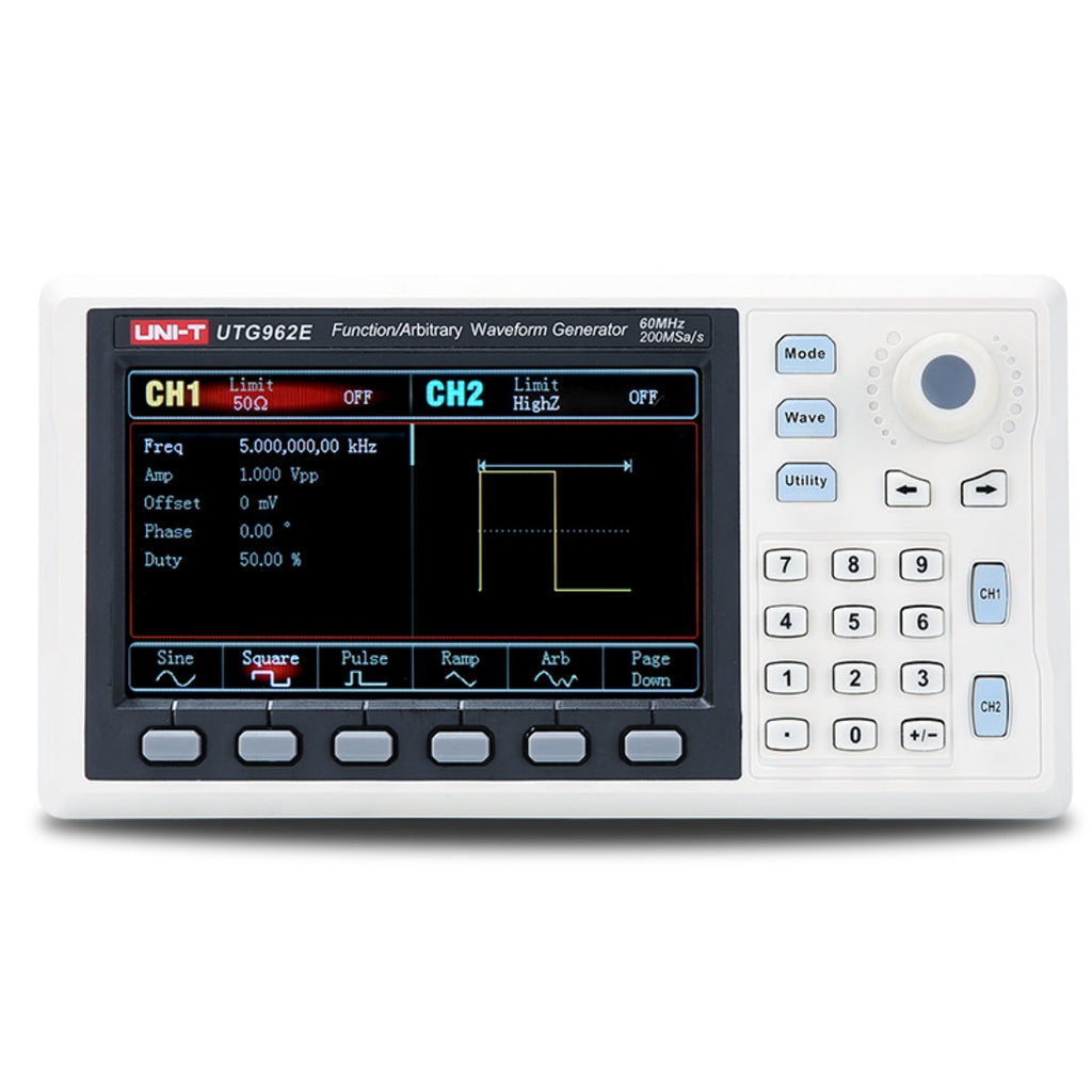 UTG962E Waveform Generator - 60 MHz, Dual Channel | Uni-Trend EU